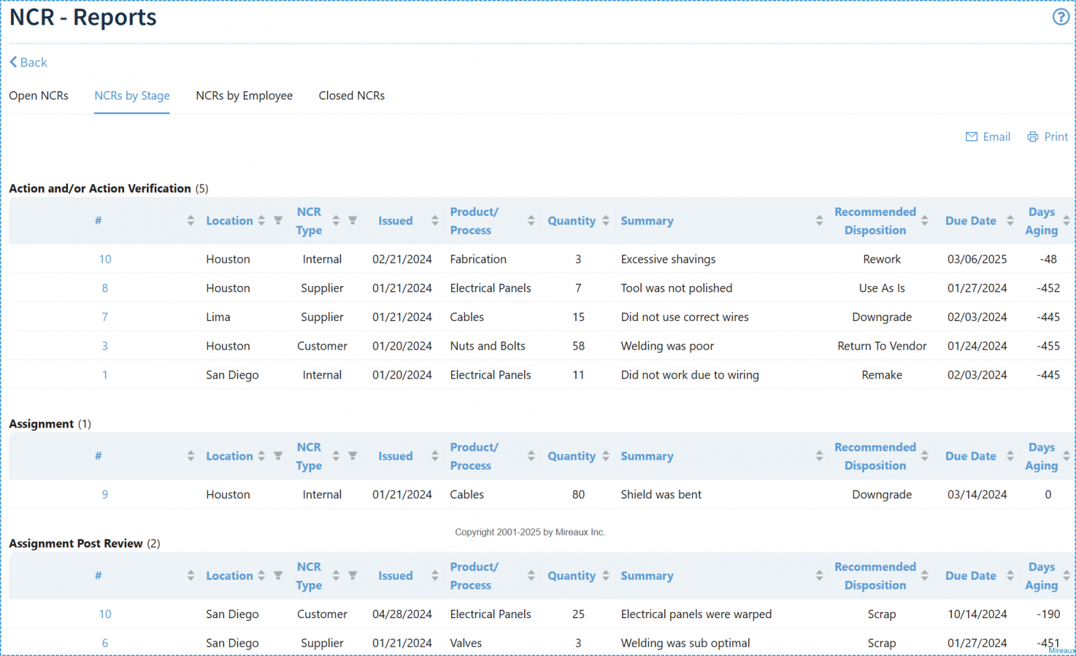 Nonconformance Report (NCR) | Mireaux Management Solutions